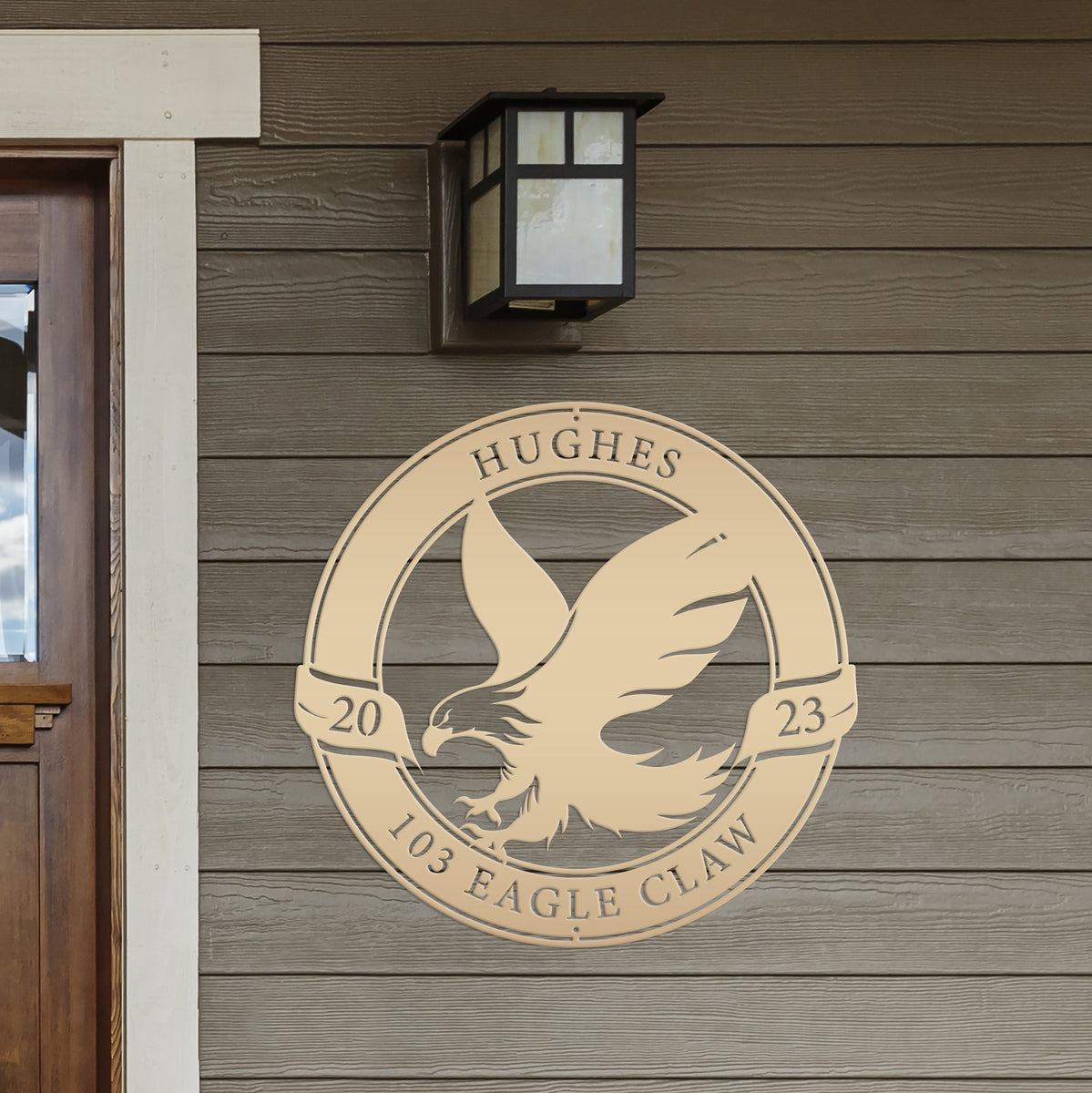 Personalized Eagle Welcome Sign for Patio, Bald Eagle Metal Wall Art ...