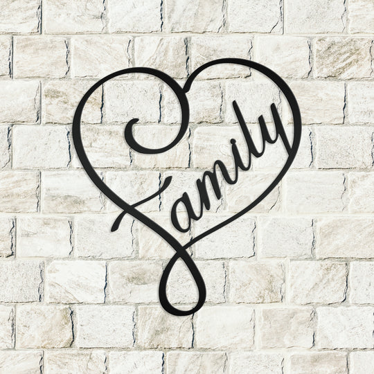 Home Heart Family Wall Art-Heart Shap...