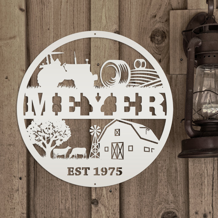 Home Personalized Farm Scene Sign, Fa...