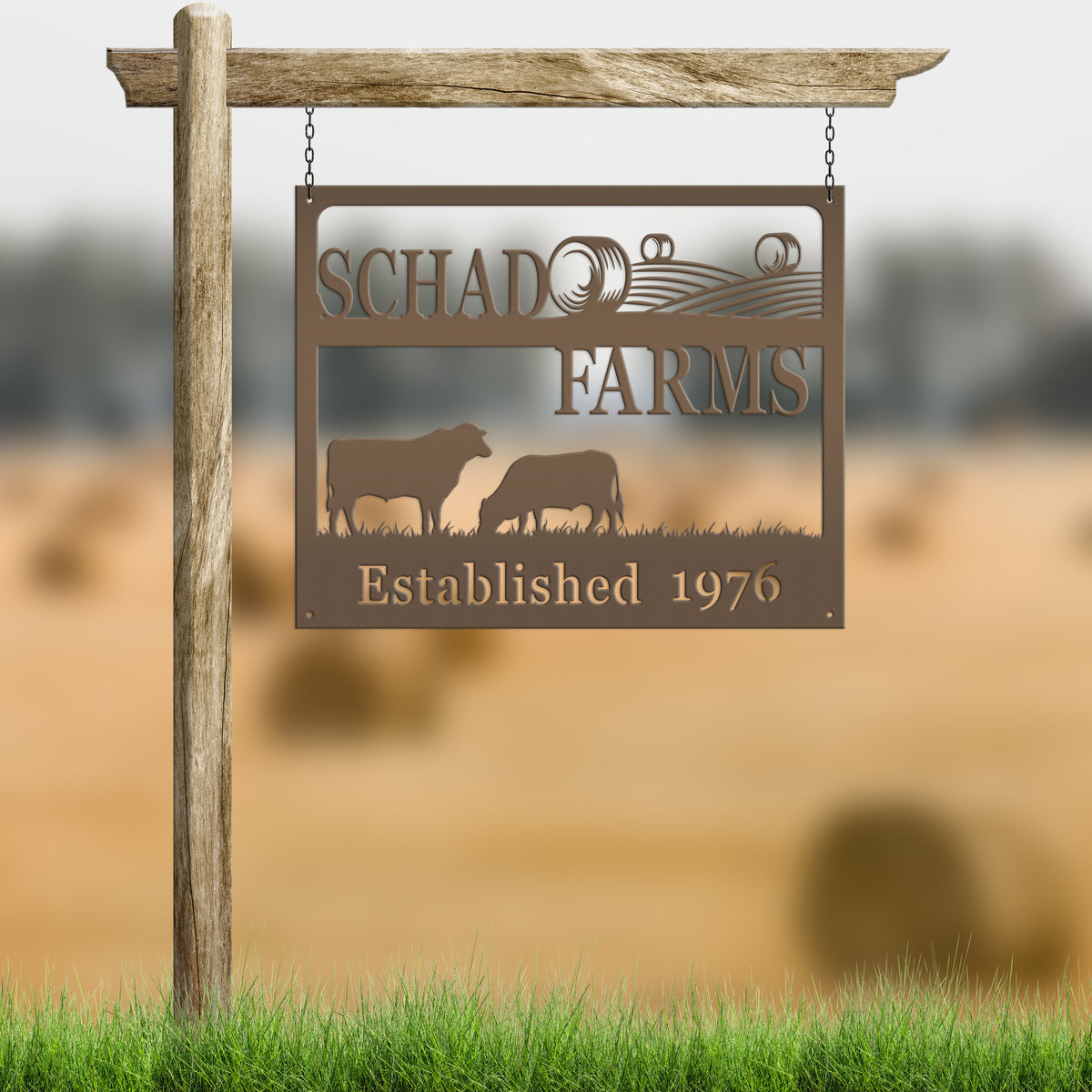 Personalized Square Farm Animal Scene Wall Decor, Farm Wall Art, Farm ...
