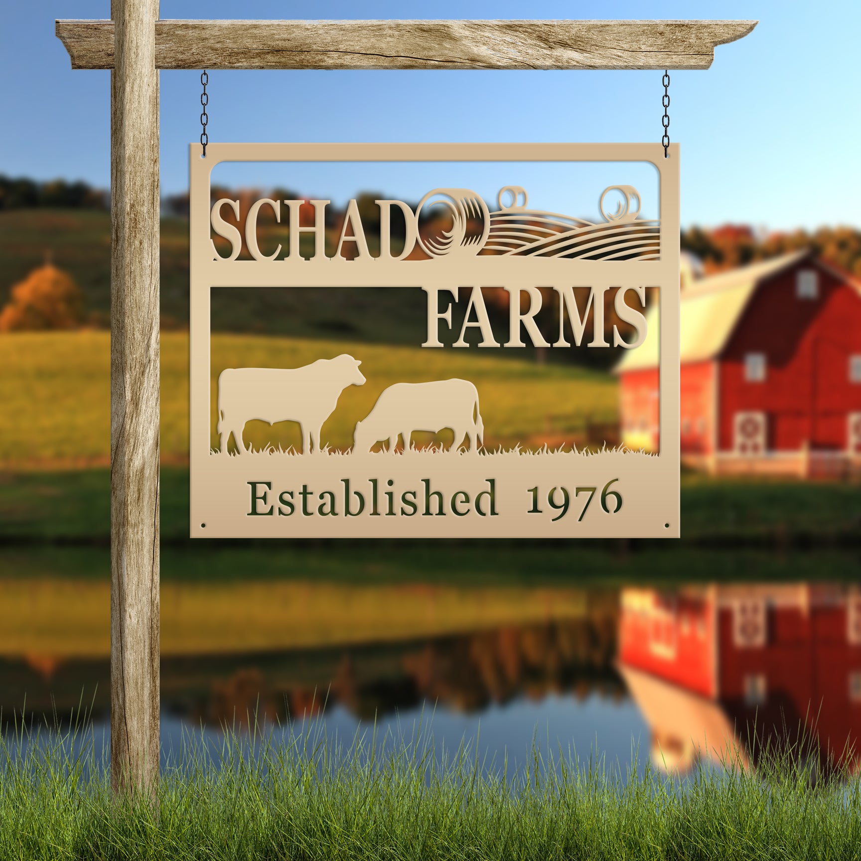 Home Personalized Square Farm Animal ...