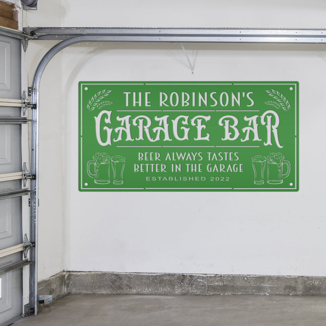Custom Garage Bar Metal Sign , Pub Wall Decor , Bar Wall Art, Man Cave ...
