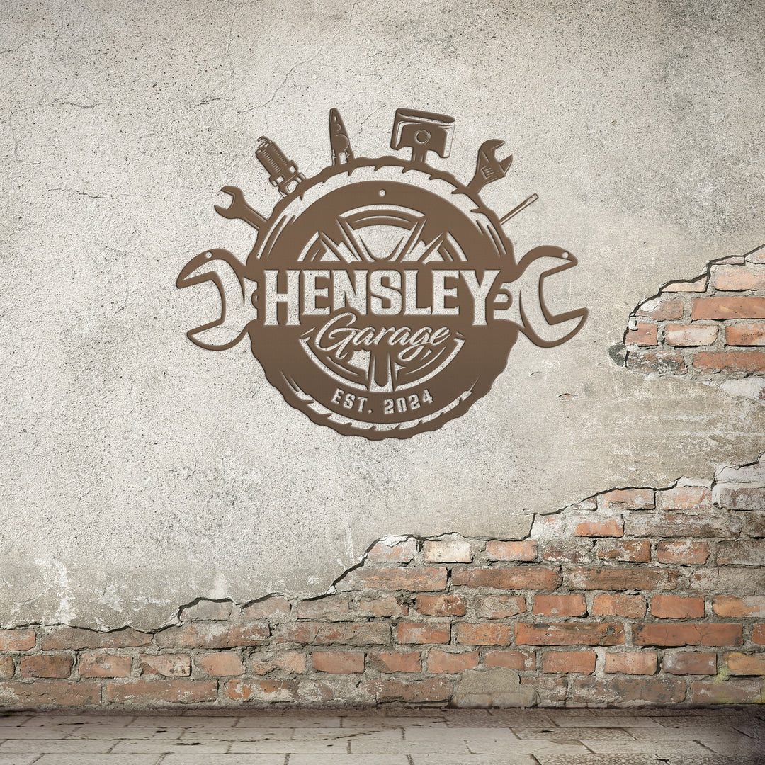 Personalized Garage Metal Sign, Mechanic Shop Metal Sign, Mechanic Wall ...