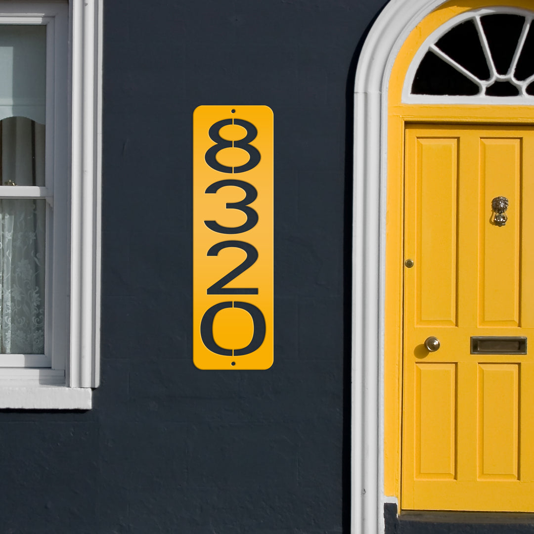 Home Vertical Metal House Numbers Sig...