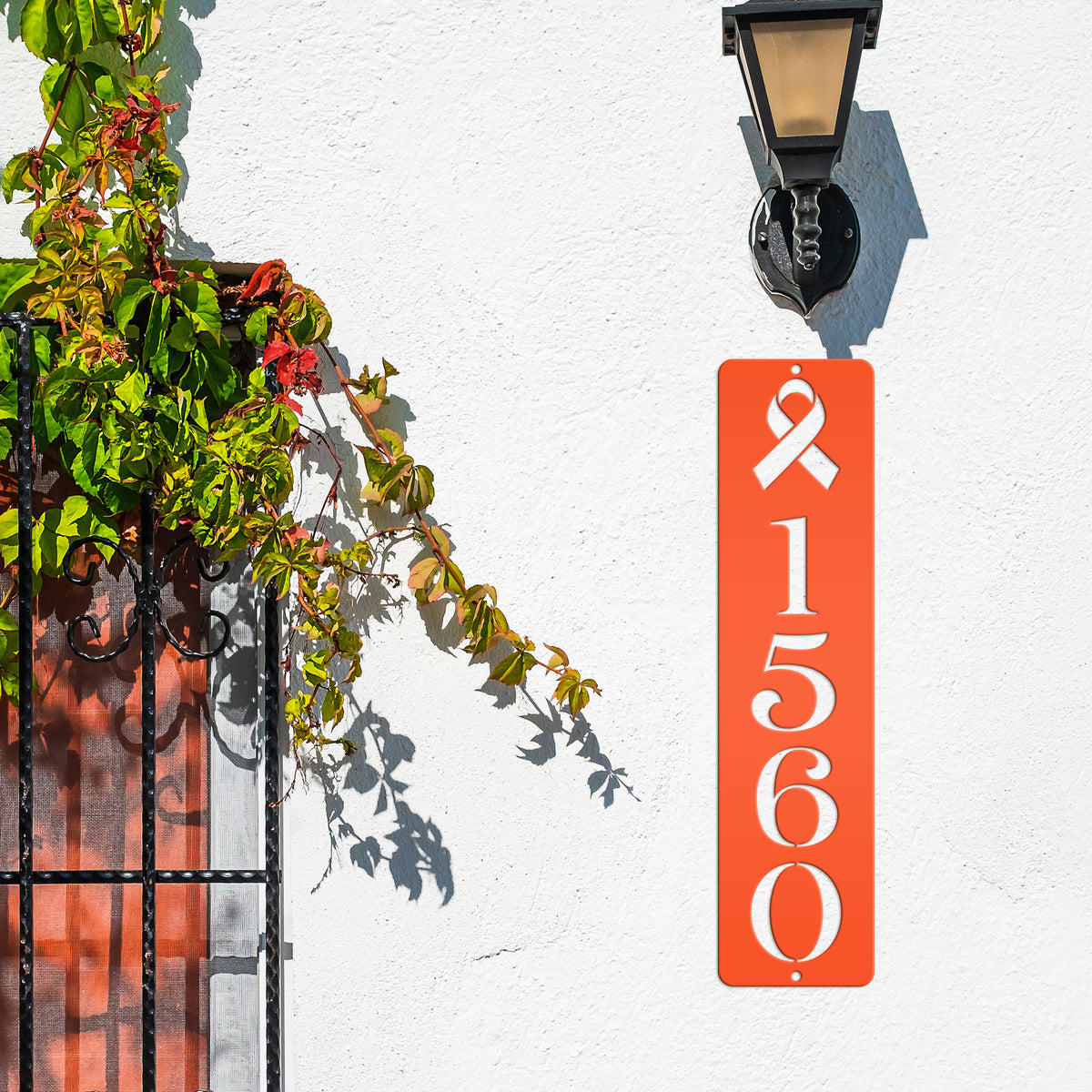 Personalized Cancer Ribbon Address Metal Sign - House Numbers – Speed ...
