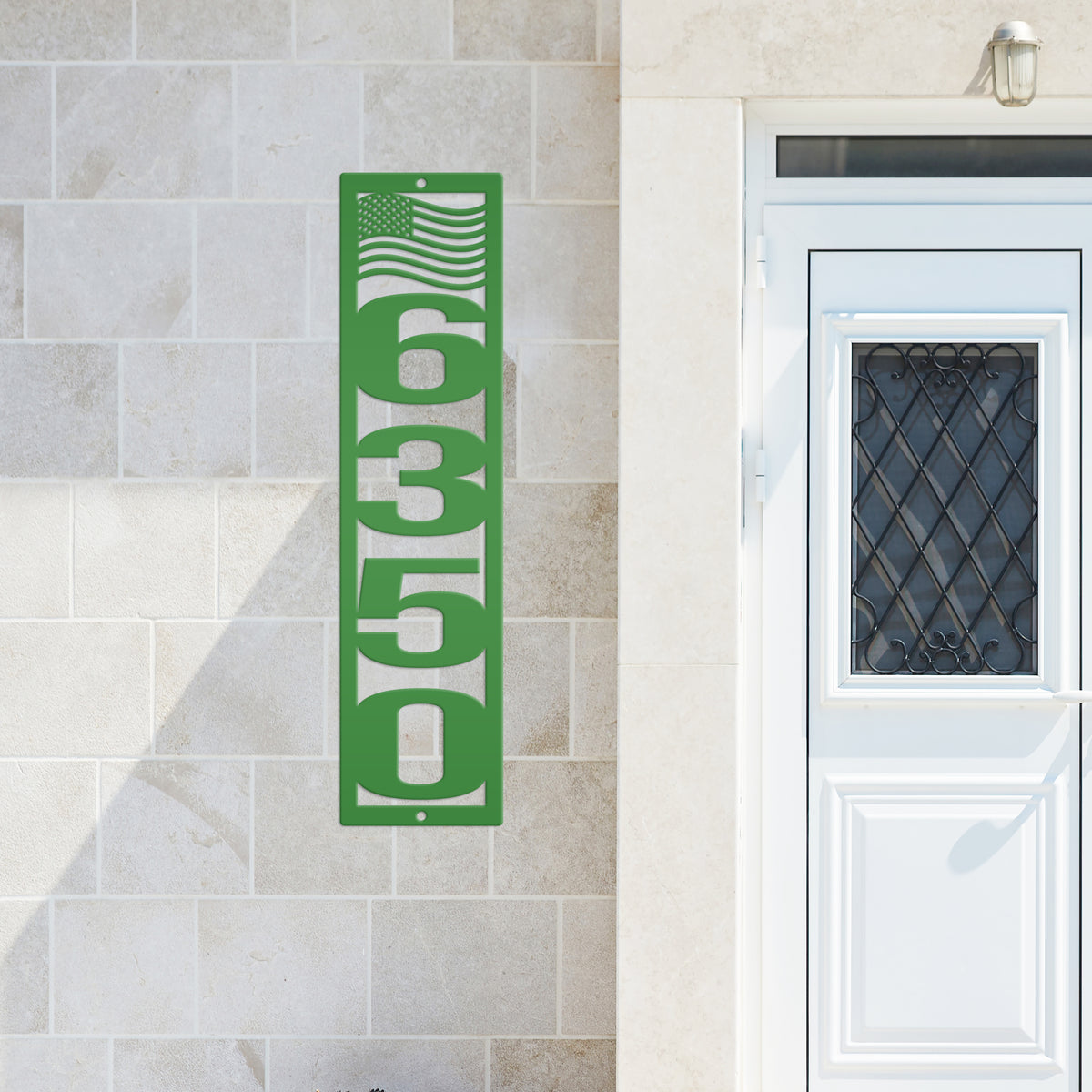 Patriotic Address Metal Flag Address Sign, Outdoor Address Sign, House ...