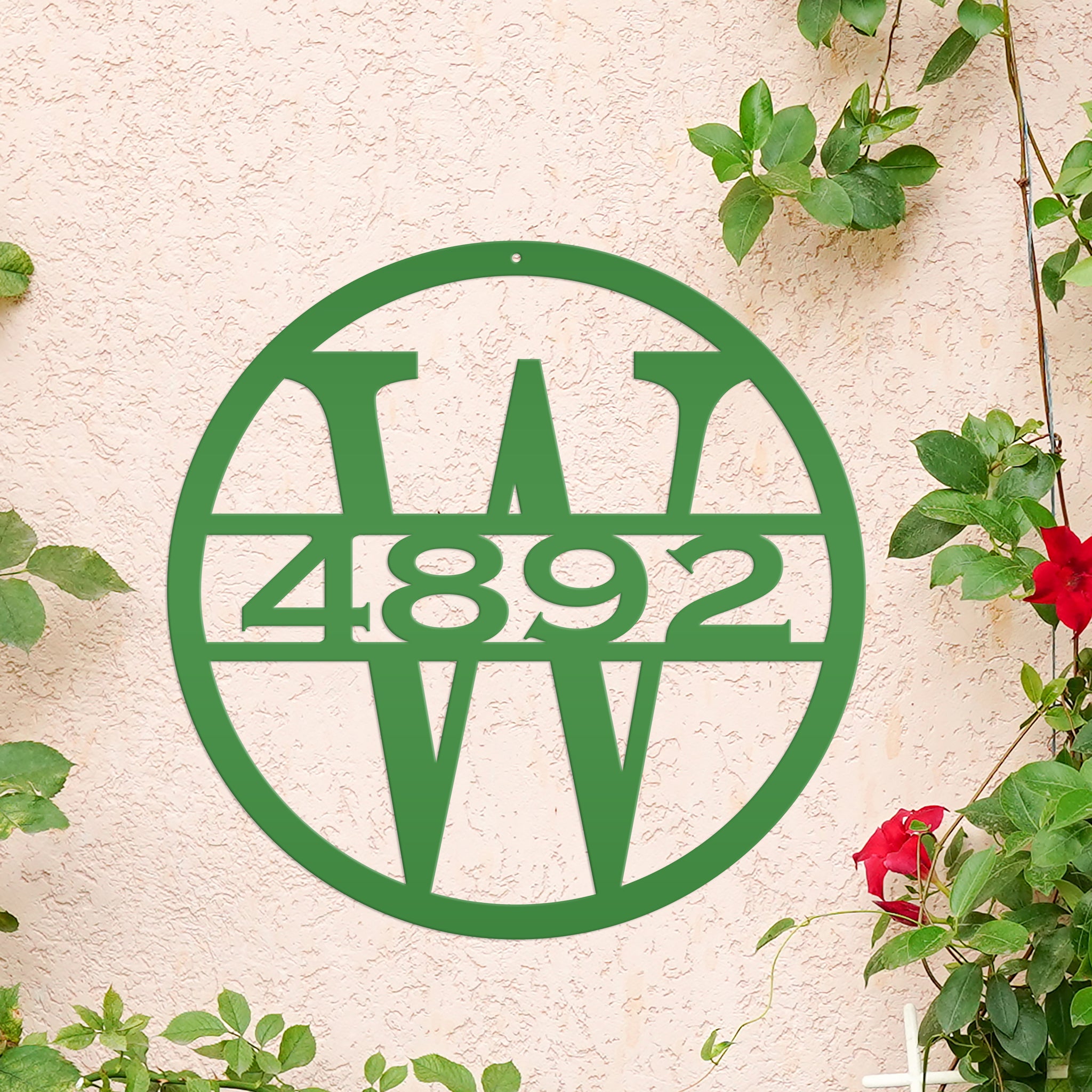 Home Custom Round Monogram House Numb...