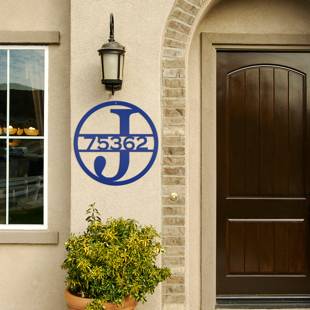 Home Custom Round Monogram House Numb...