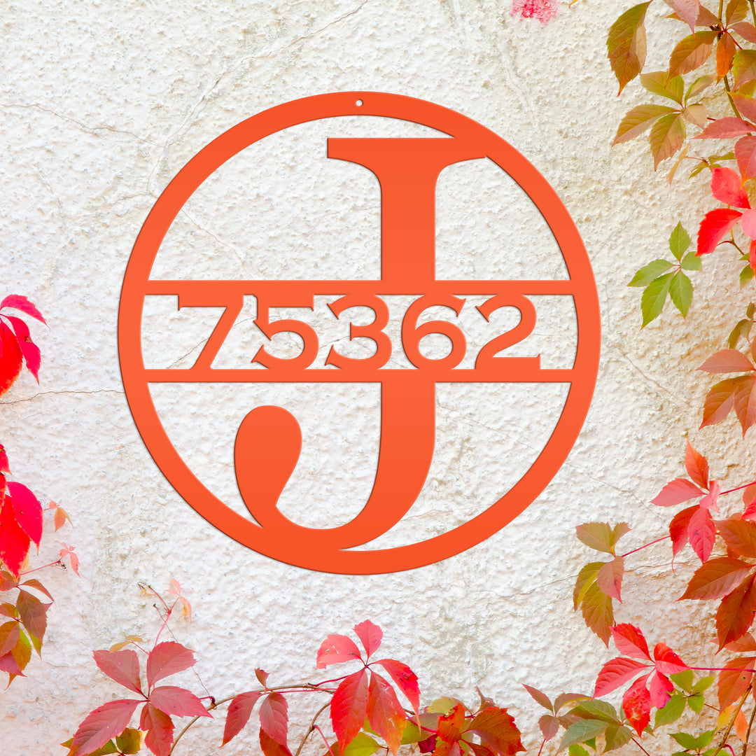 Home Custom Round Monogram House Numb...