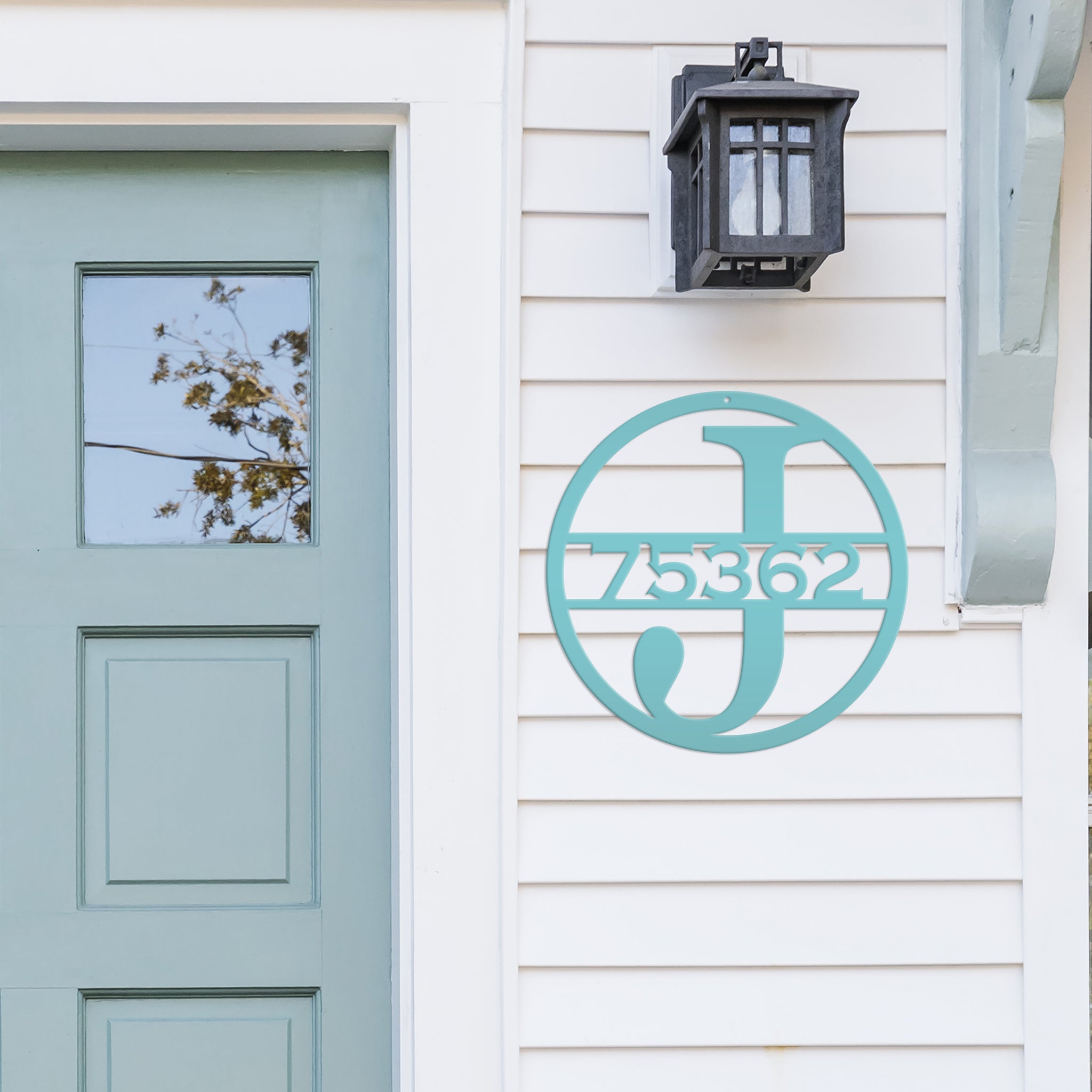 Home Custom Round Monogram House Numb...