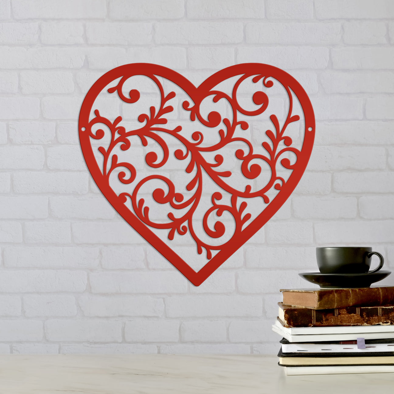Home Decorative Metal Heart Sign - Sc...