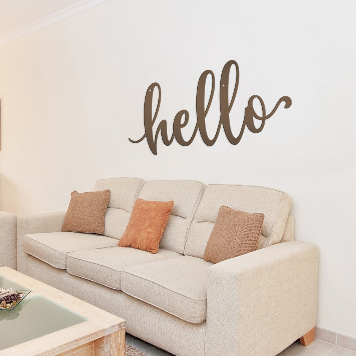 Hello Metal Sign Wall Decor, Hello Wall Art, Hello Wall Sign, Hello Ou ...