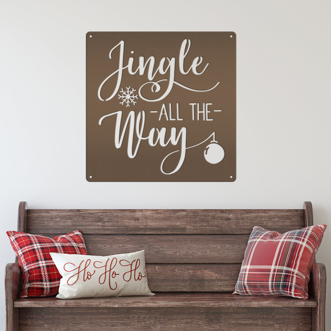Jingle All The Way Christmas Metal Sign – Speed Fabrication