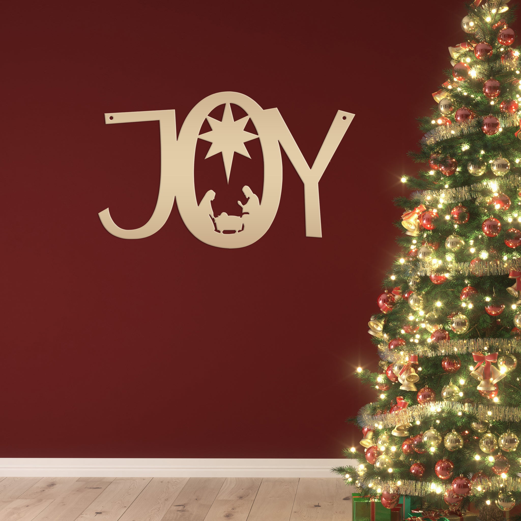 Joy Nativity Christmas Metal Sign – Speed Fabrication