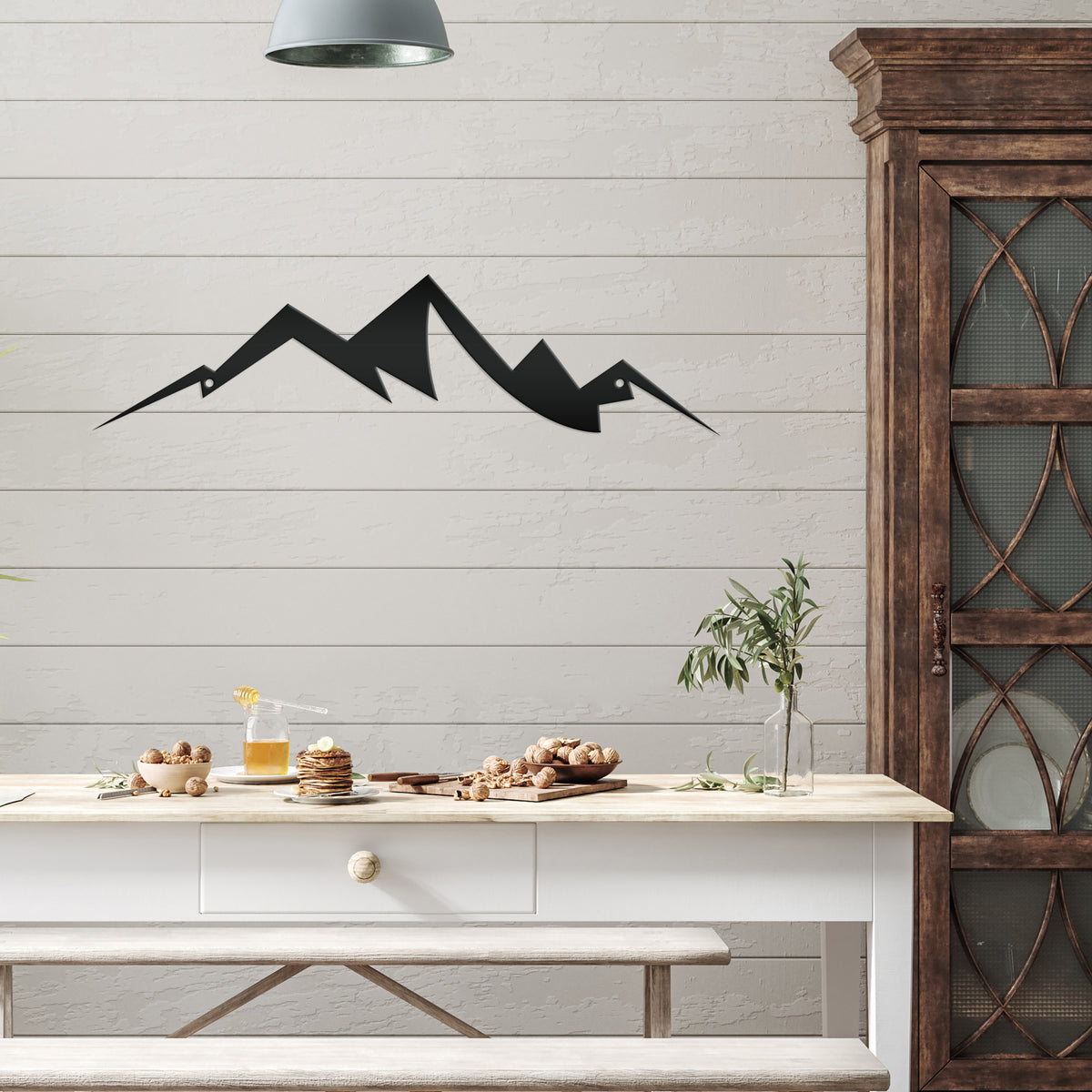 Mountain Range Wall Art-Wall -Mountain Wall Decor for Cabin-Mountain S ...