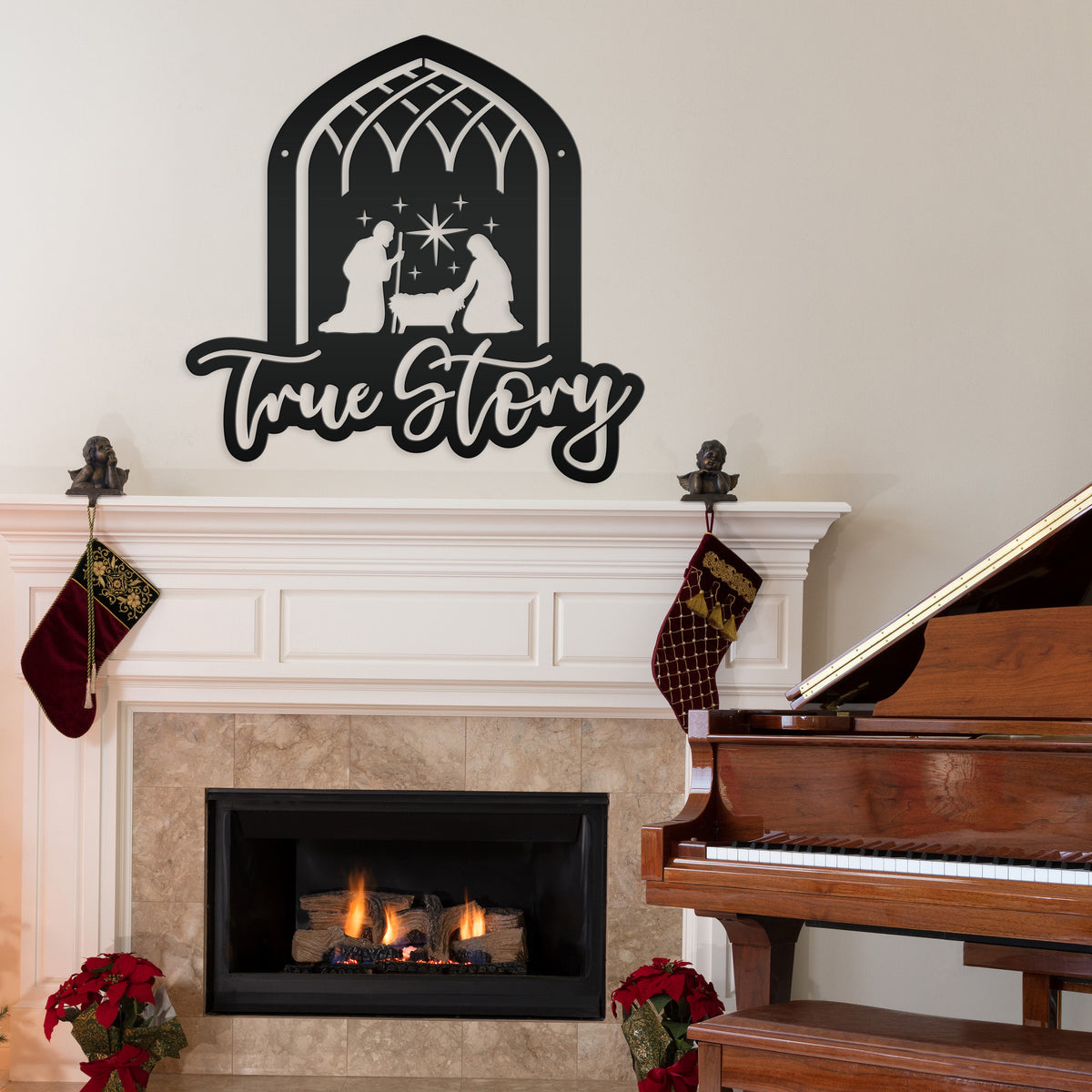 Indoor Outdoor Nativity Scene, Christian Metal Art, Made In the USA ...