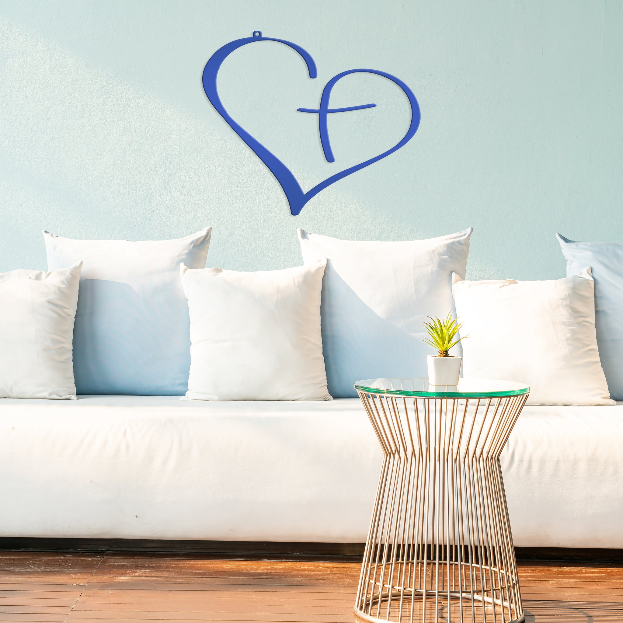 Home Cross with Heart -Christian Hang...