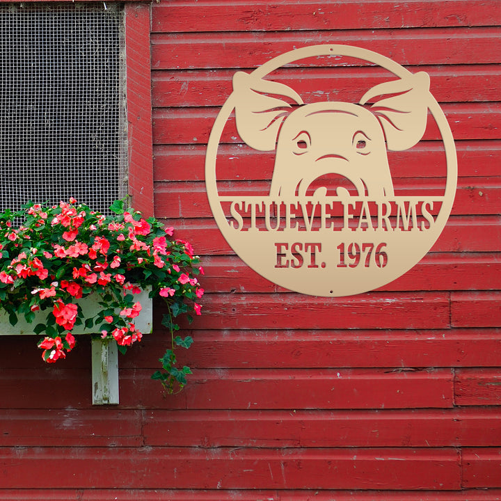 Personalized Pig Wall Decor, Pig Farm Wall Decor & Wall Art, Hog Wall ...