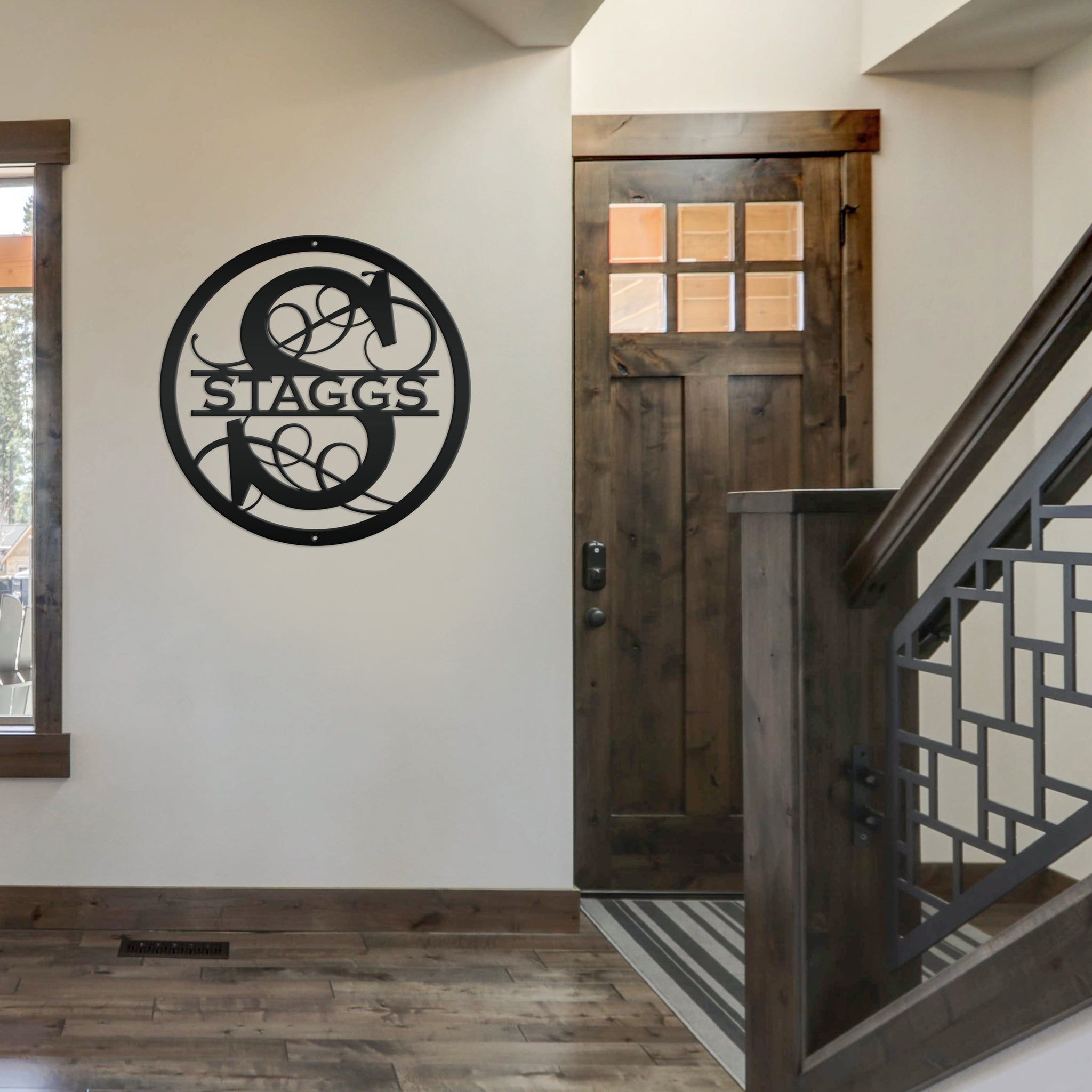 Home Personalized Metal Swirl Circle ...