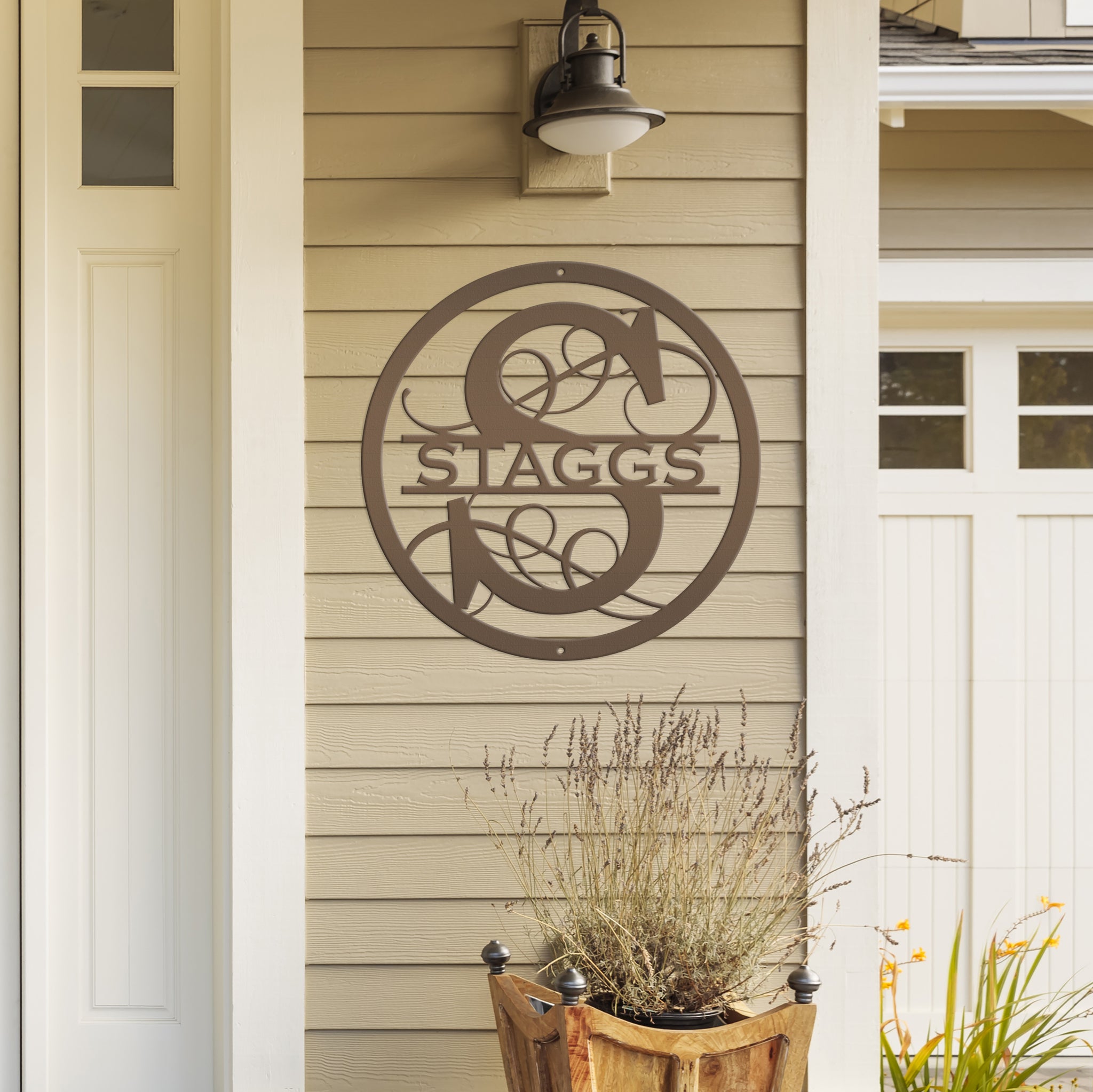 Home Personalized Metal Swirl Circle ...