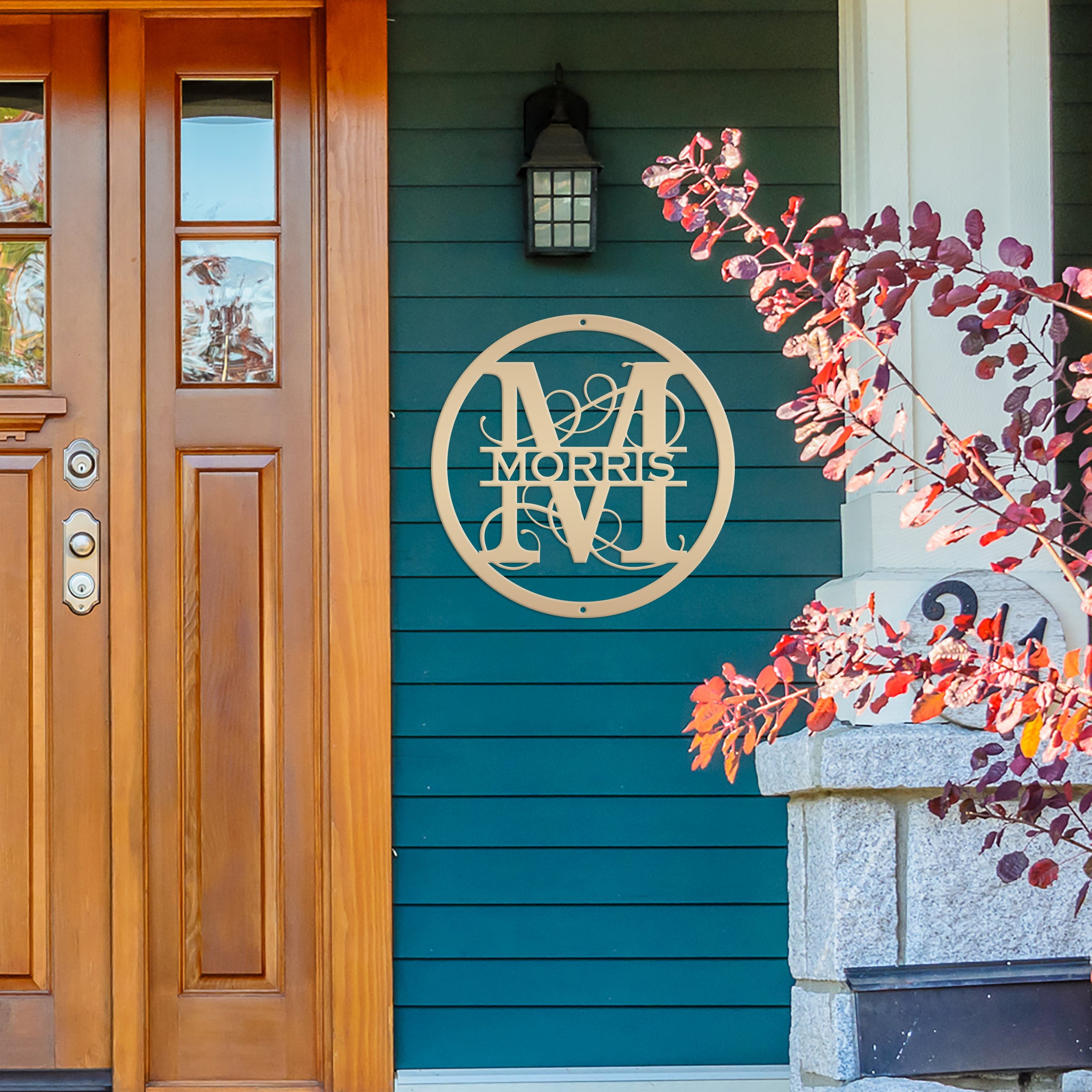 Home Personalized Metal Swirl Circle ...