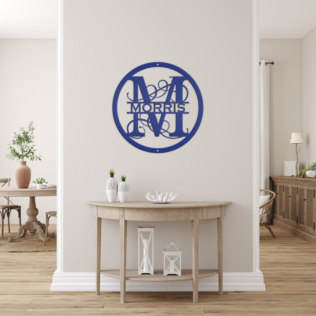 Home Personalized Metal Swirl Circle ...