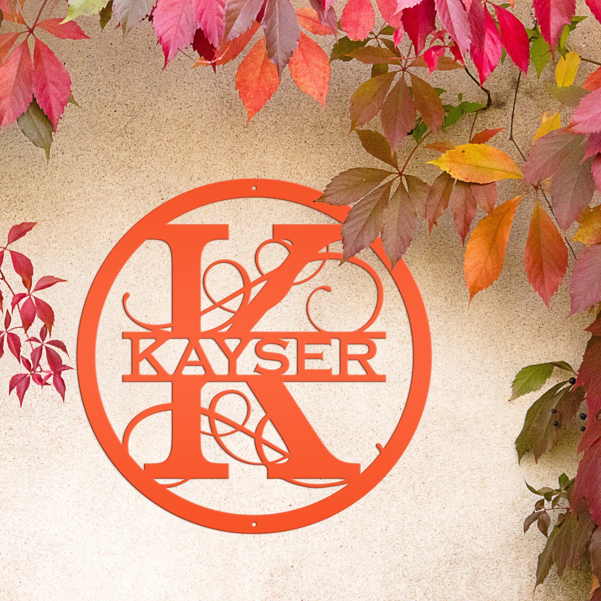 Home Personalized Metal Swirl Circle ...