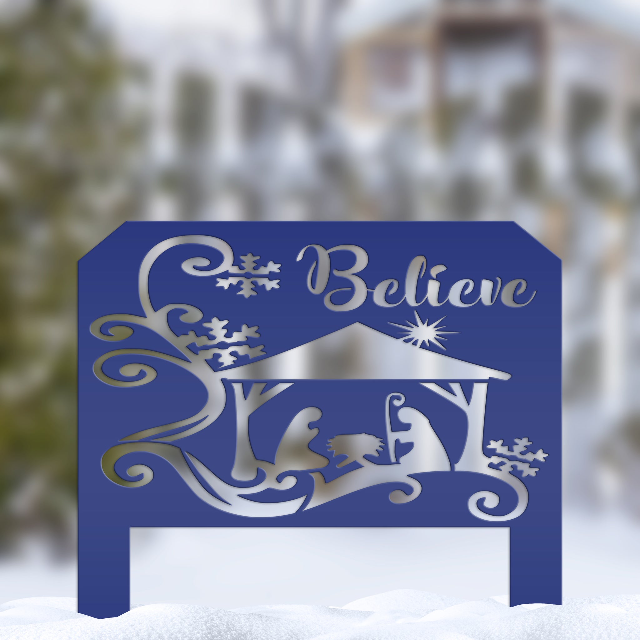 Home Believe Nativity Scene Outdoor Y...
