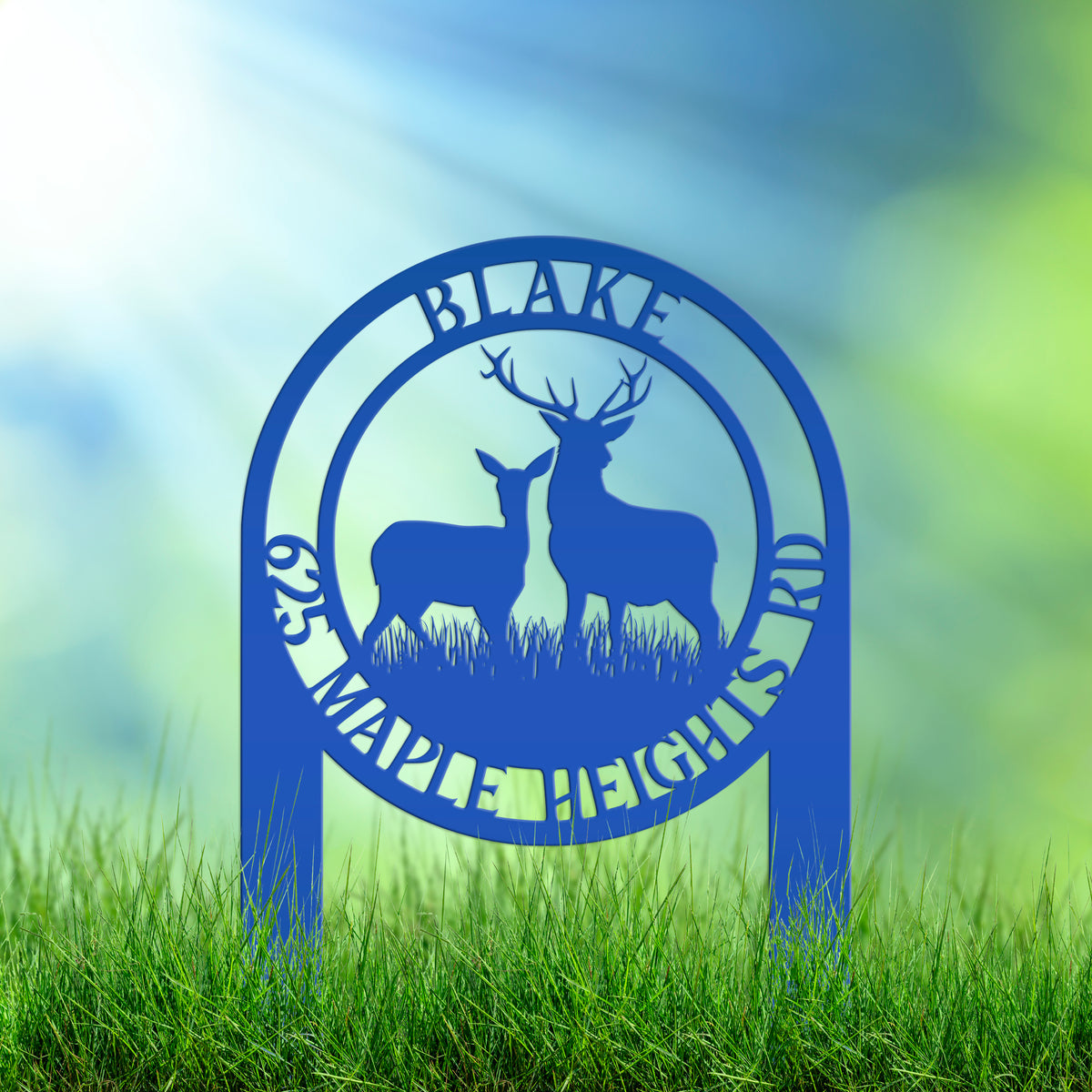 Deer Address Yard Sign-Address Yard Stake-House Number Address Lawn ...