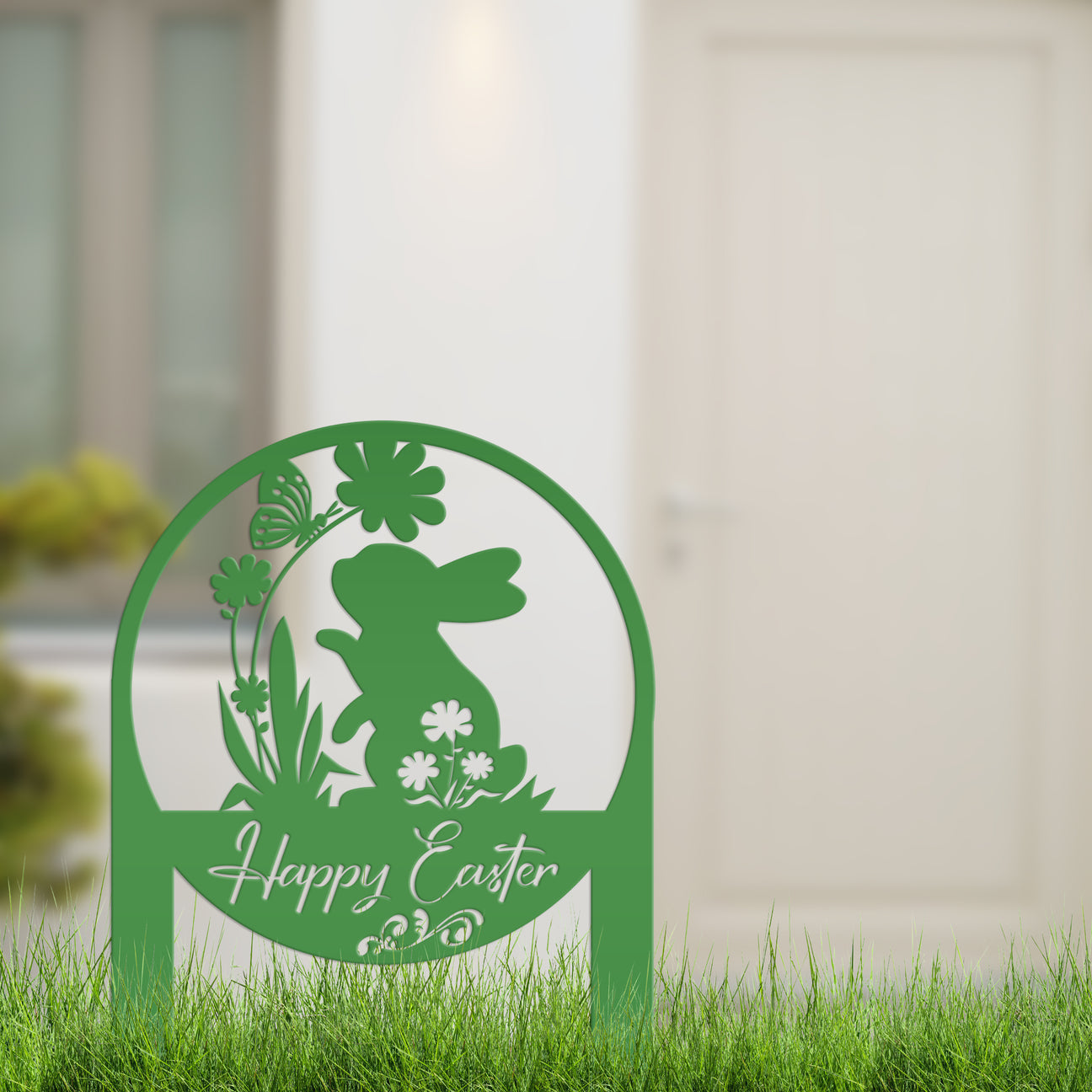 Home Happy Easter Metal Yard Stake