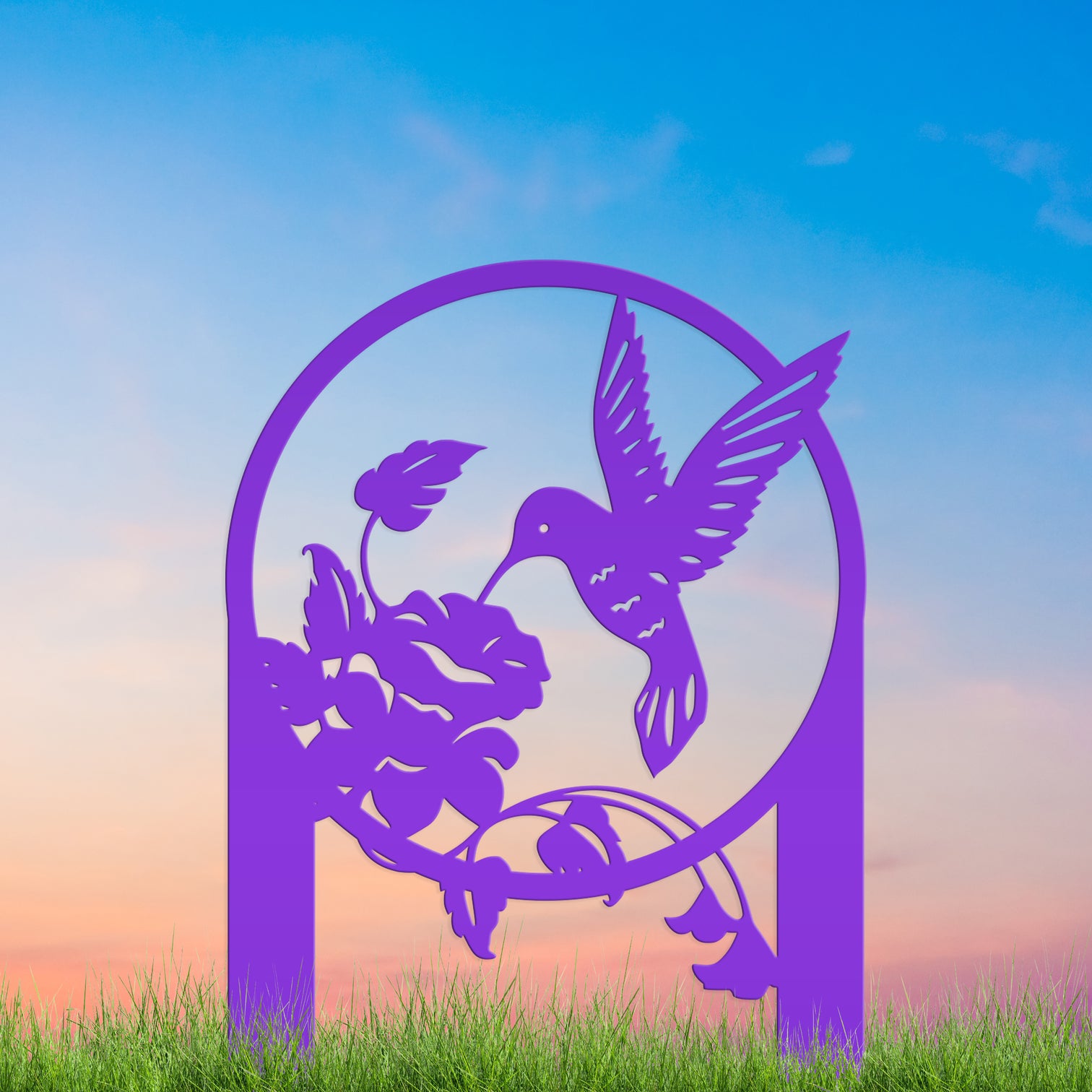 Hummingbird Yard Stake