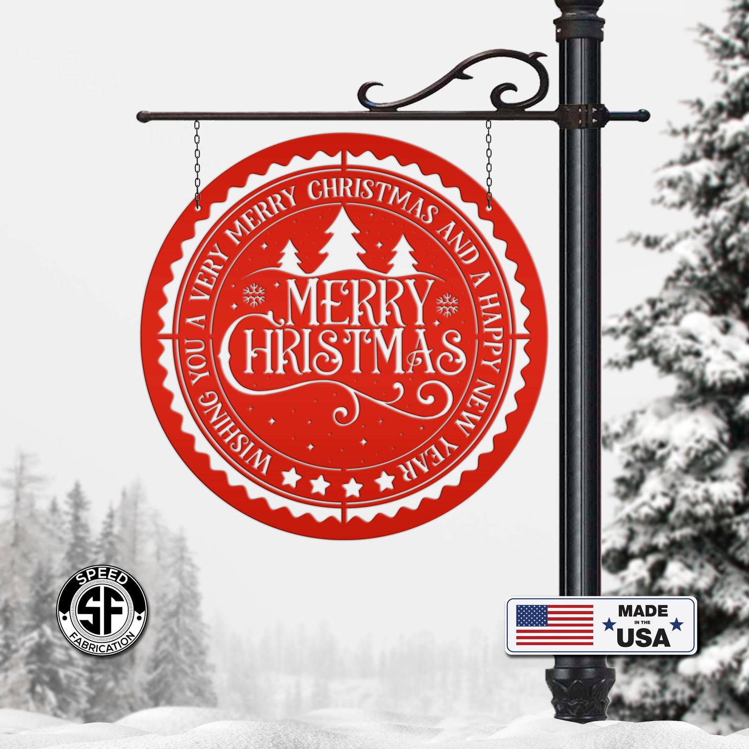 Christmas Metal Signs - Christmas Wall Decor - Speed Fabrication