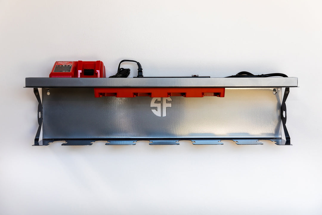 Power Tool & Battery Rack - Cordless Tool Organizer - Power Tool Shelf ...
