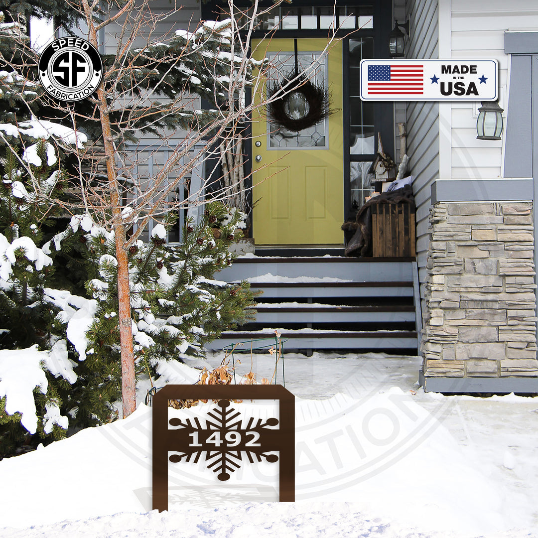 Snowflake Address Yard Stake Sign – Speed Fabrication