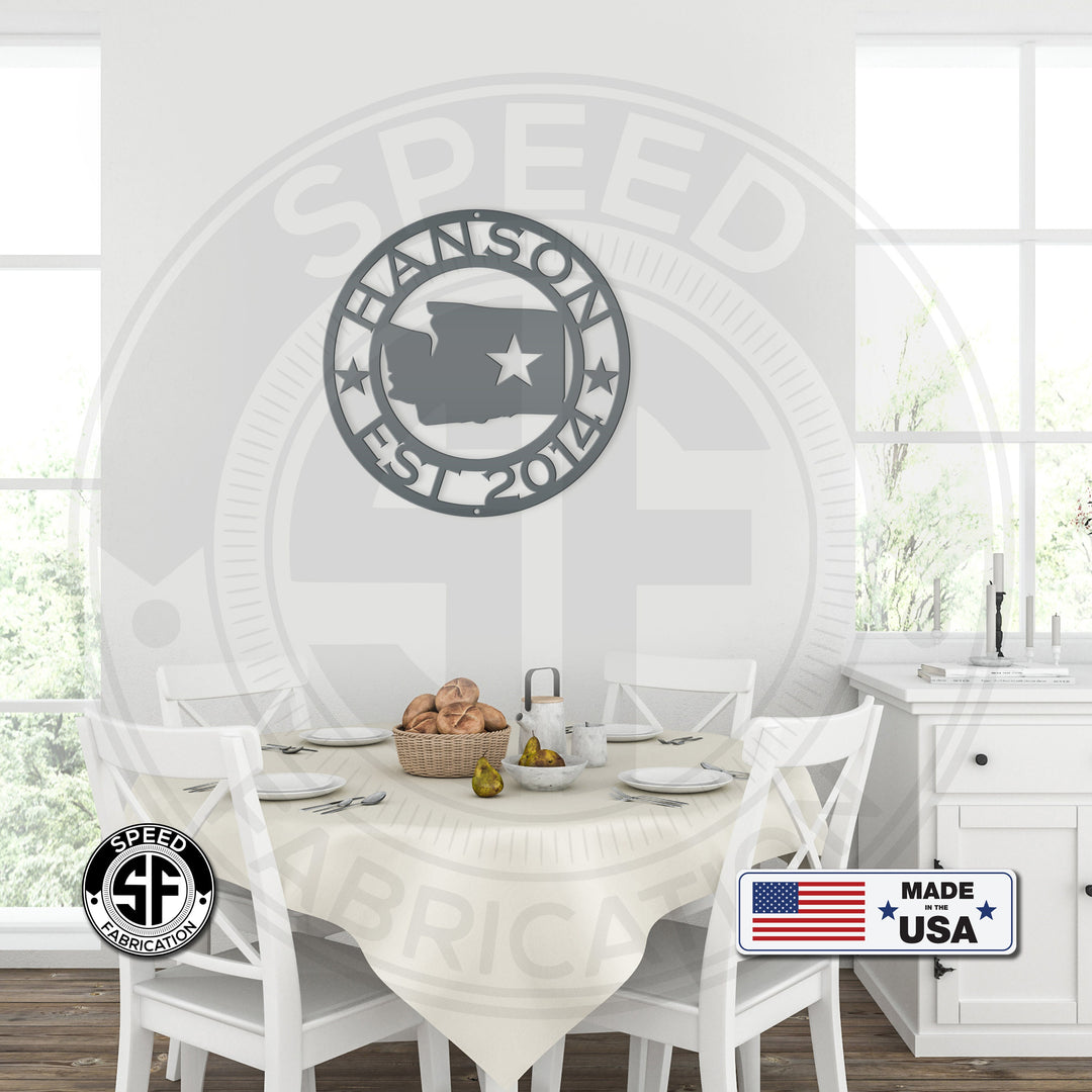 State Sign with Last Name - Choose Your State – Speed Fabrication