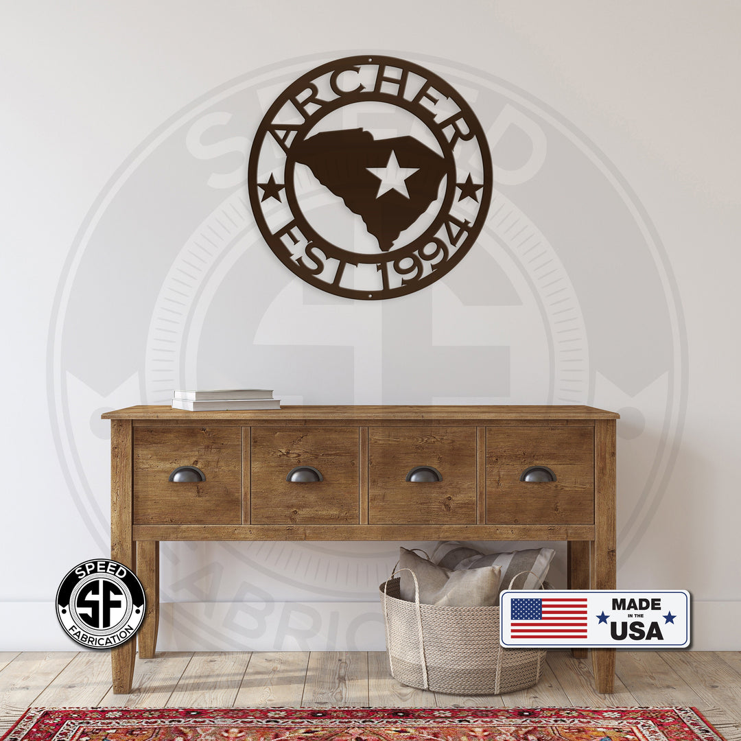 State Sign with Last Name - Choose Your State – Speed Fabrication