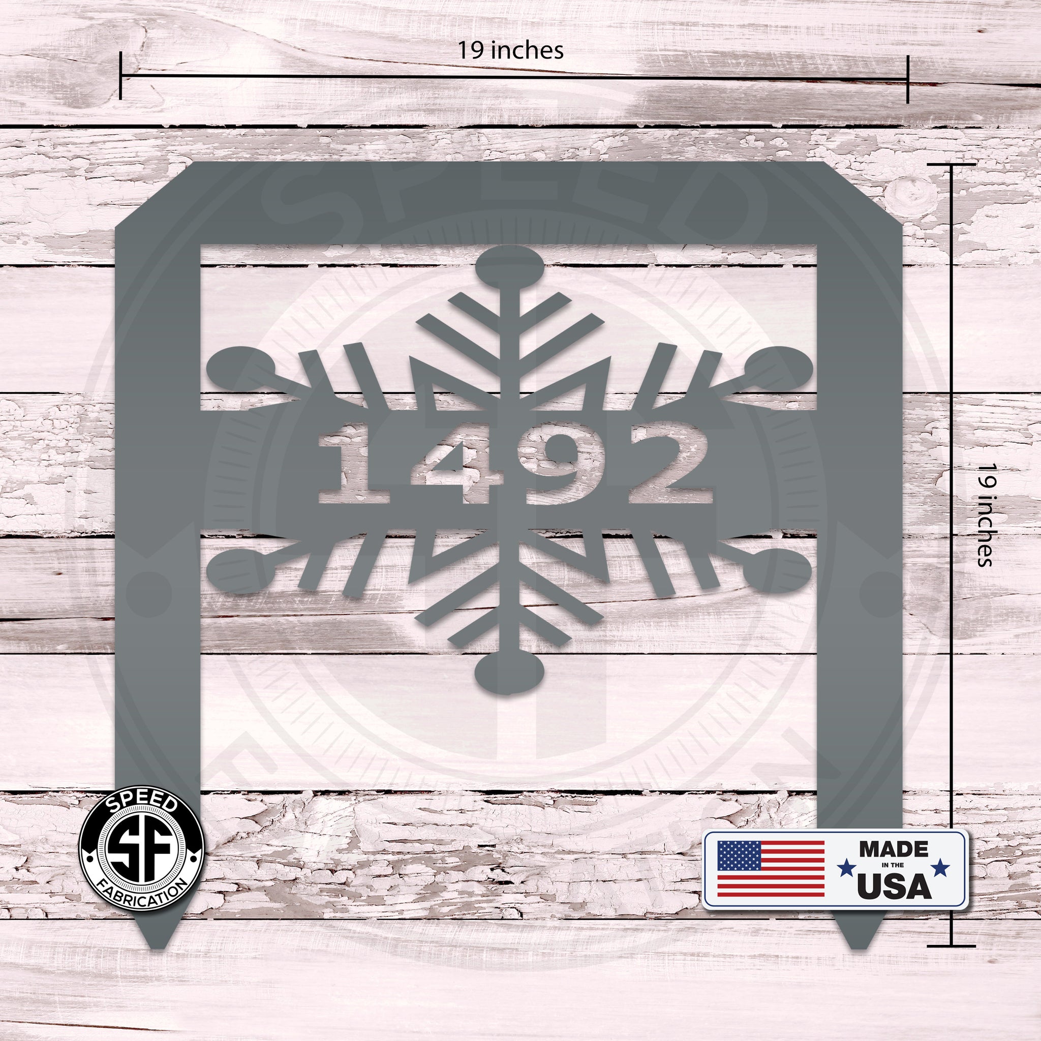 Snowflake Address Yard Stake Sign – Speed Fabrication