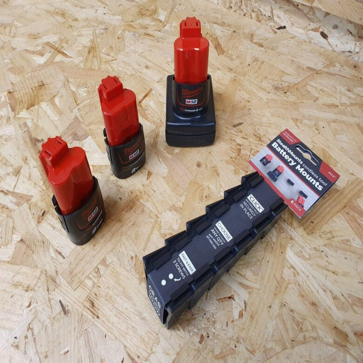 Stealth Mounts Battery Mounts for Milwaukee Cordless Batteries – Speed ...
