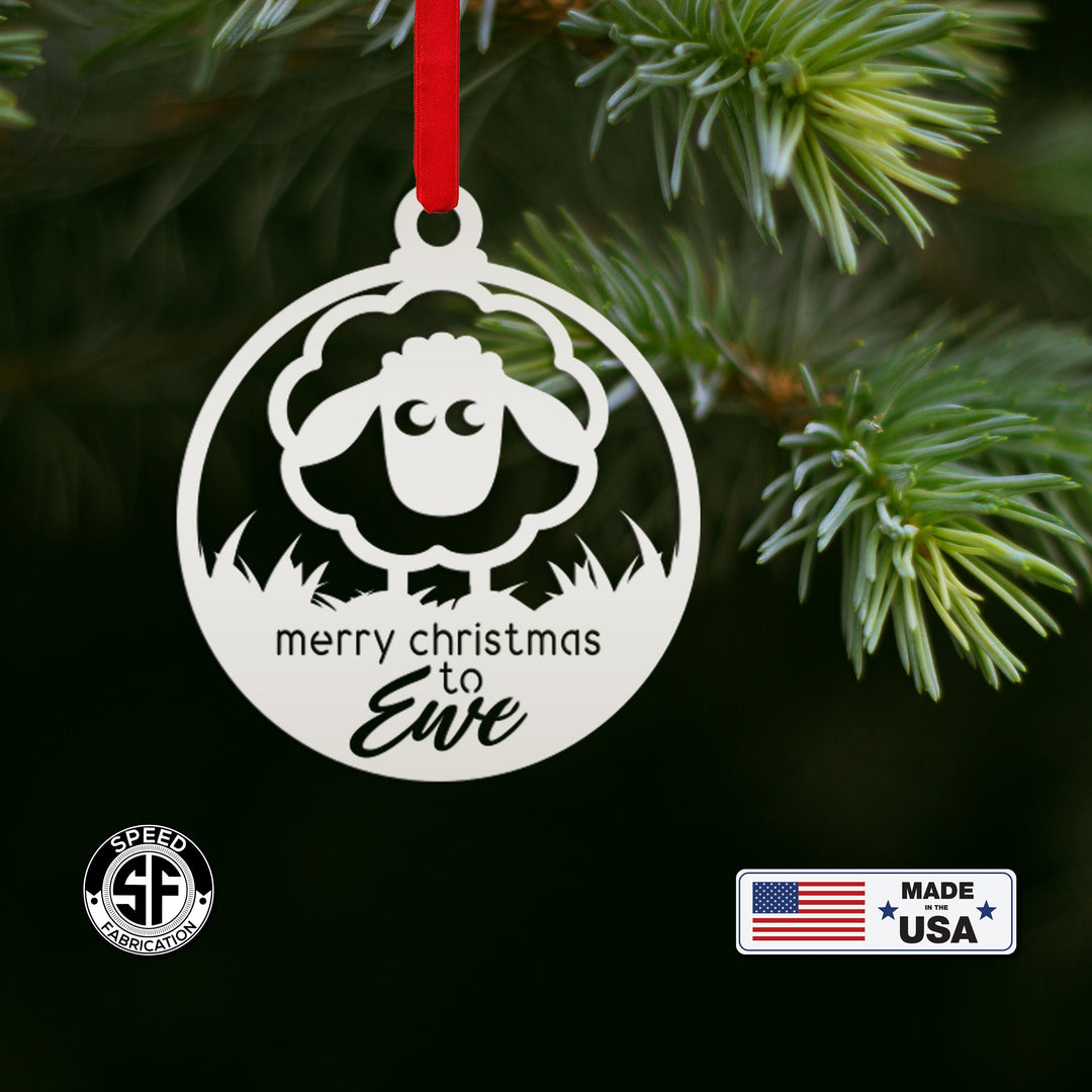 Metal Sheep Ornament - Holiday Decor – Speed Fabrication